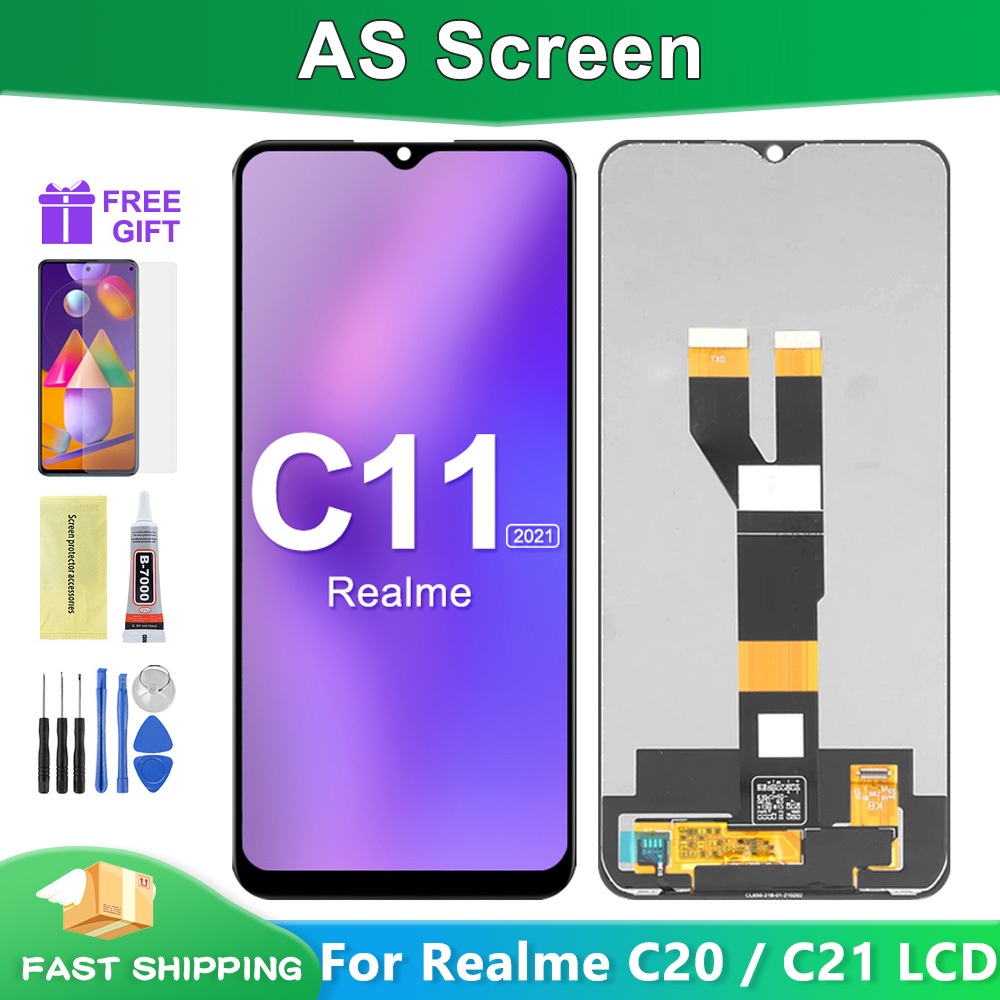 IPS LCD For Oppo Realme C11 2021 RMX3231/Realme C20 C21 NARZO 50i LCD with Frame Display Touch ...