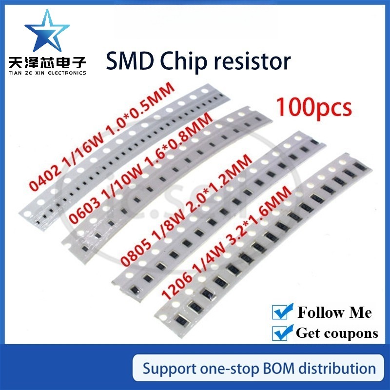 100pcs 0805 chip resistor 5% 0 ohm 4.7R 22 27 470 ohm 1K 100 1M | Shopee Philippines