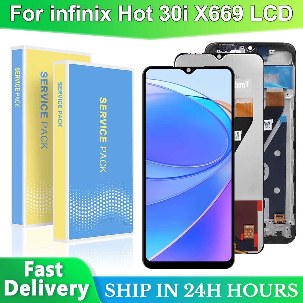 LCD with Frame For Infinix Hot 30i NFC X669D X669C X669 LCD Display ...
