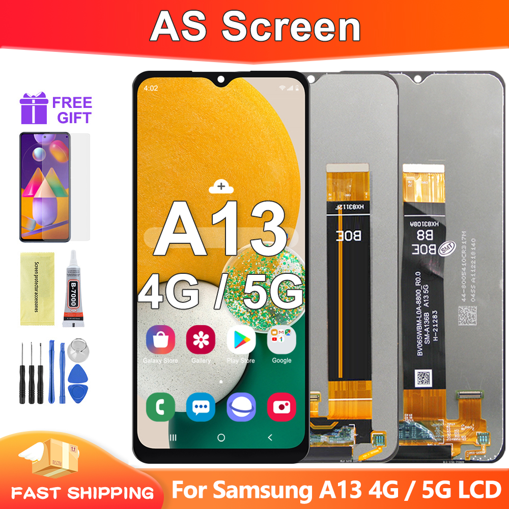 IPS LCD For Samsung A13 4G A135 / A13 5G A136 LCD Display Digital Touch Screen with Frame ...