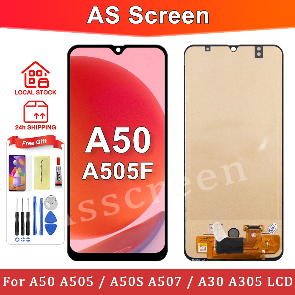 LCD For Samsung A50 A505 / A50S A507 / A30 A305 A30S A307 LCD Touch Screen with Frame Assembly ...