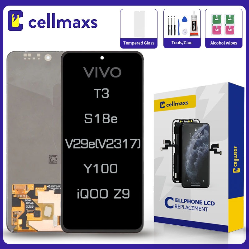 For VIVO S18e T3 V29e V2317 Y100 4G iQOO Z9 AMOLED LCD Touch Screen ...