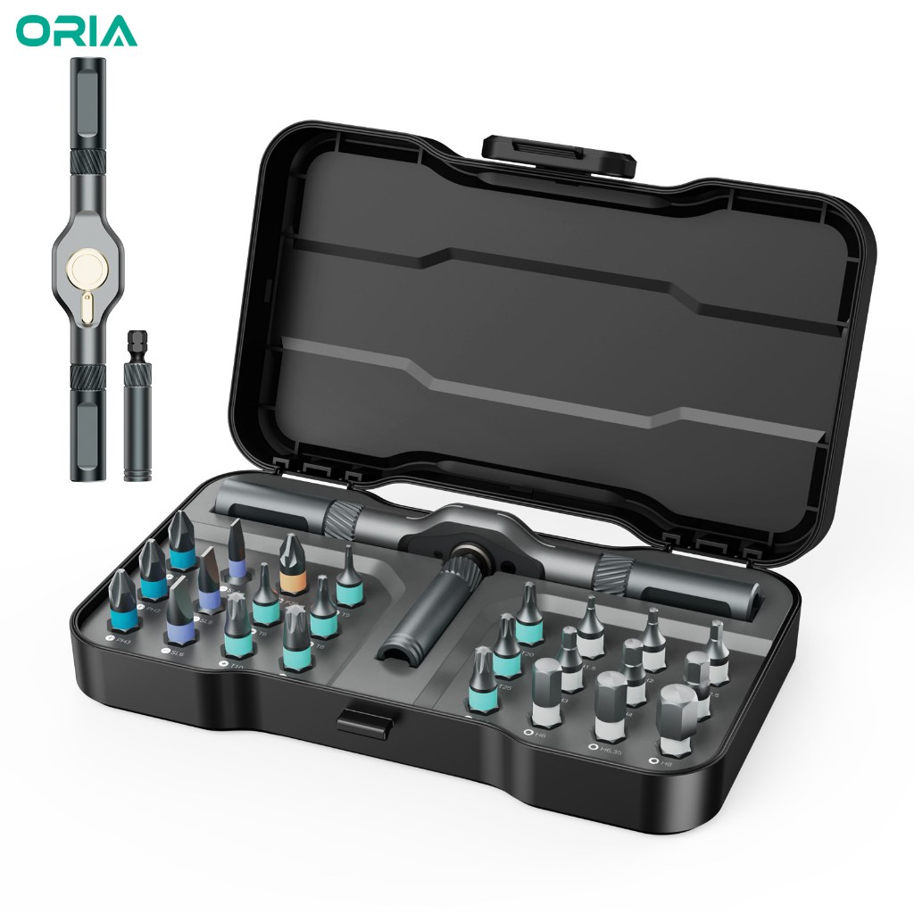 ORIA 24 in 1 Ratchet Screwdriver Set Magnetic Precision Bits Tool Kit ...