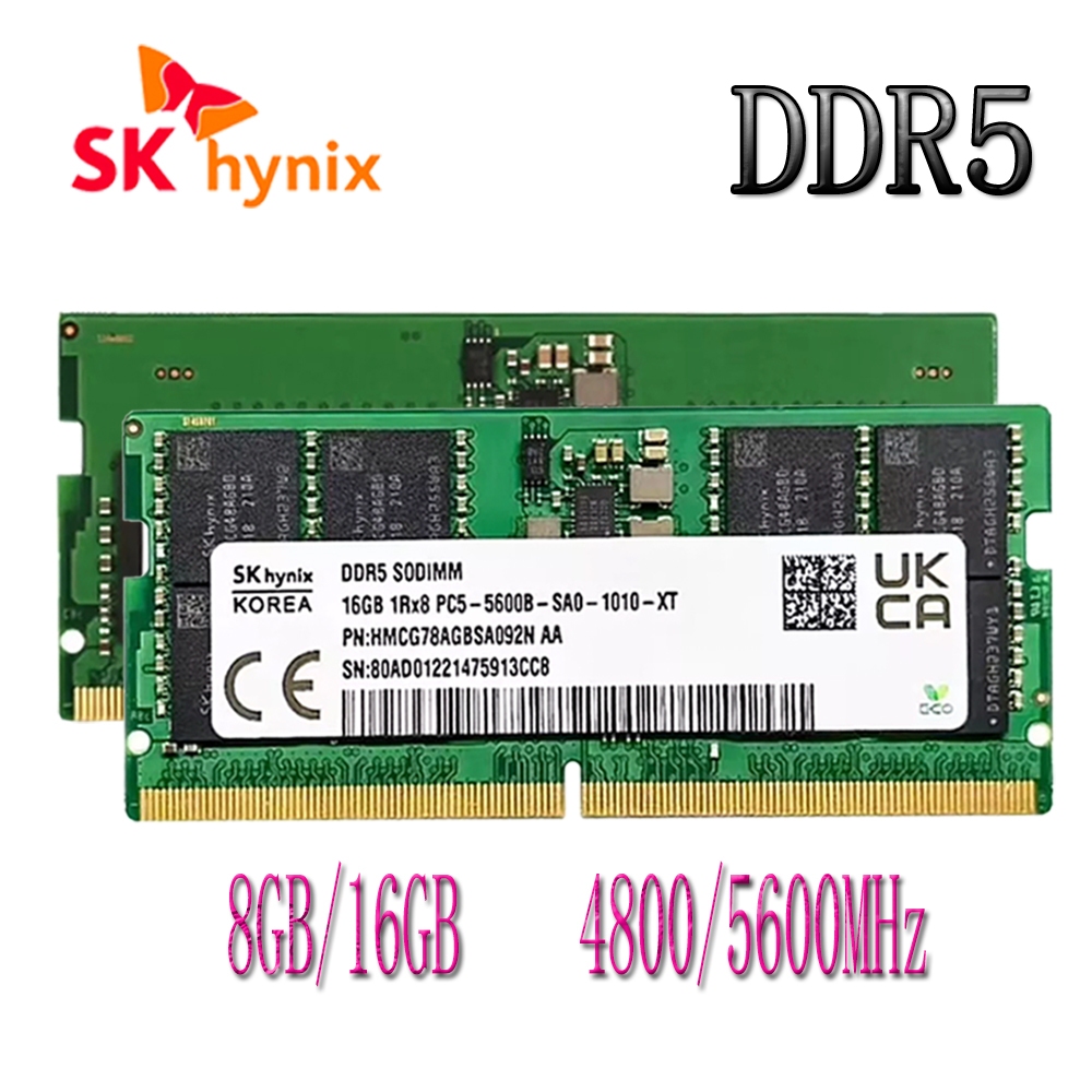 SK Hynix DDR5 RAM 8GB 16GB DDR5 4800MHz 5600MHz Laptop Memory Notebook SODIMM RAM 1.1V CL40 ...