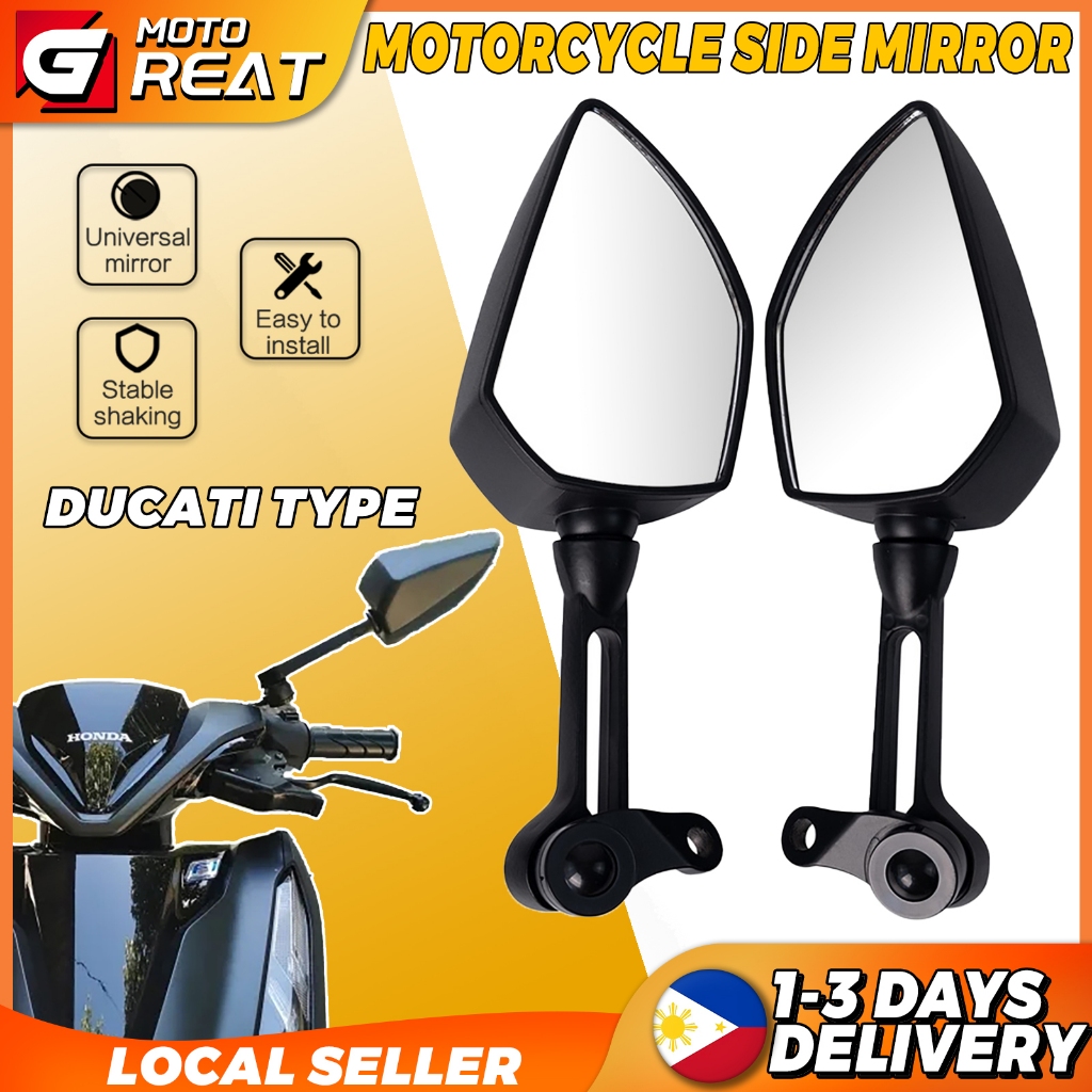 Ducati Side Mirror Universal For Nmax Aerox Click Foldable Motorcycle ...