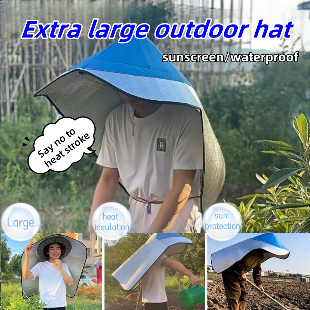 Farmers Hat Sunshade Hat Sun Cape Farm Work Hat Heat Insulation Outdoor ...