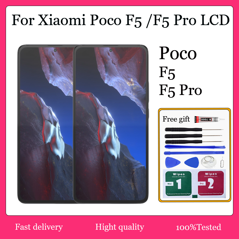 Original AMOLED For Poco F5 F5 Pro LCD Display Touch Screen Replacement ...
