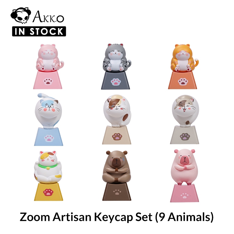 Akko Zoo Artisan Keycap Set (9 Animals) | Shopee Philippines
