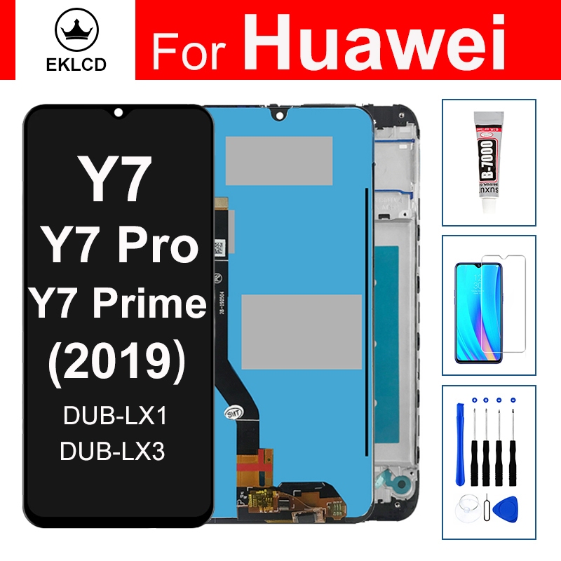 LCD For Huawei Y7 DUB-LX1 Prime Pro 2019 DUB-LX3 LX2 Display Touch ...