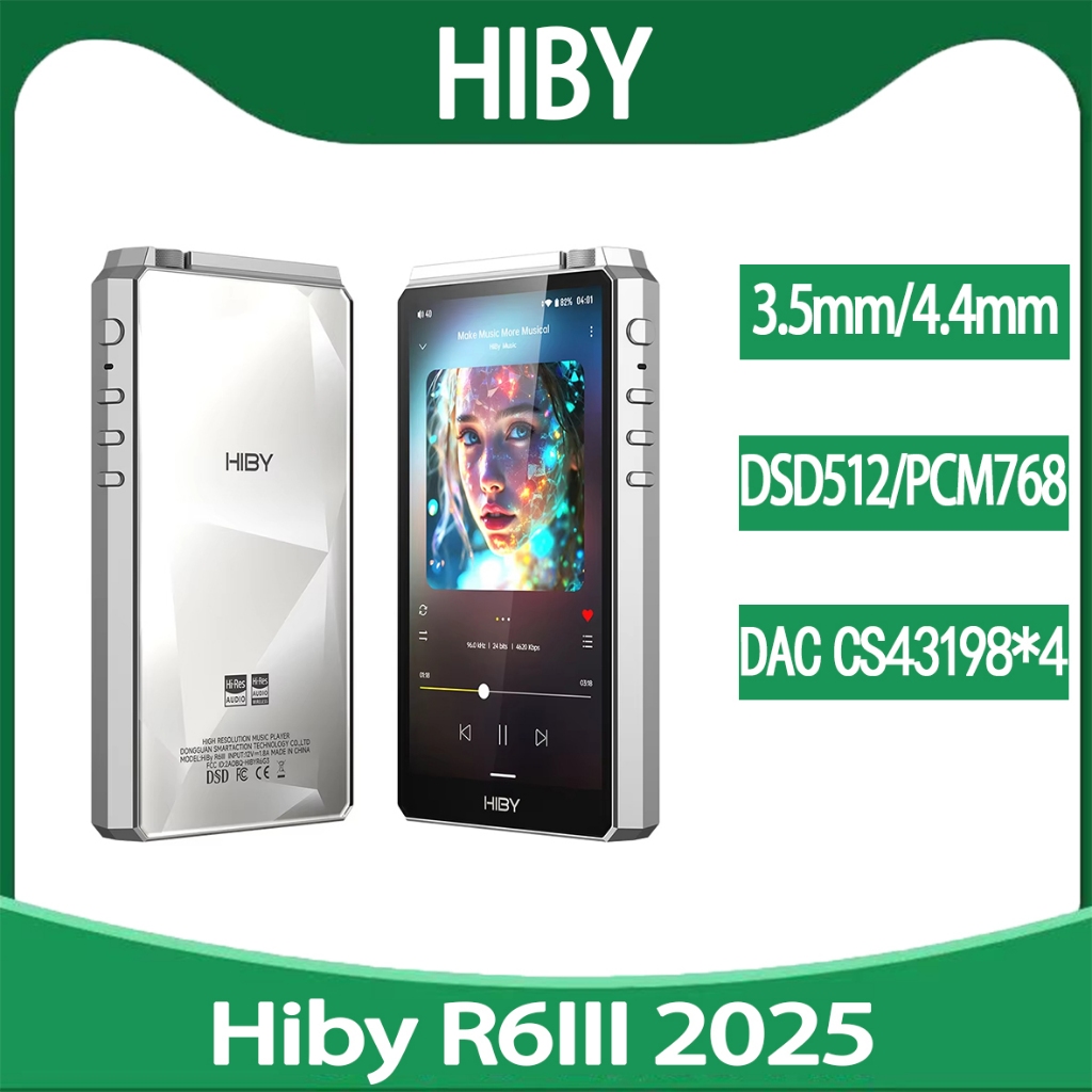 HiBy R6III 2025 / R6 Gen 3 Android 12 Music Player MP3 USB DAC HIFI ...