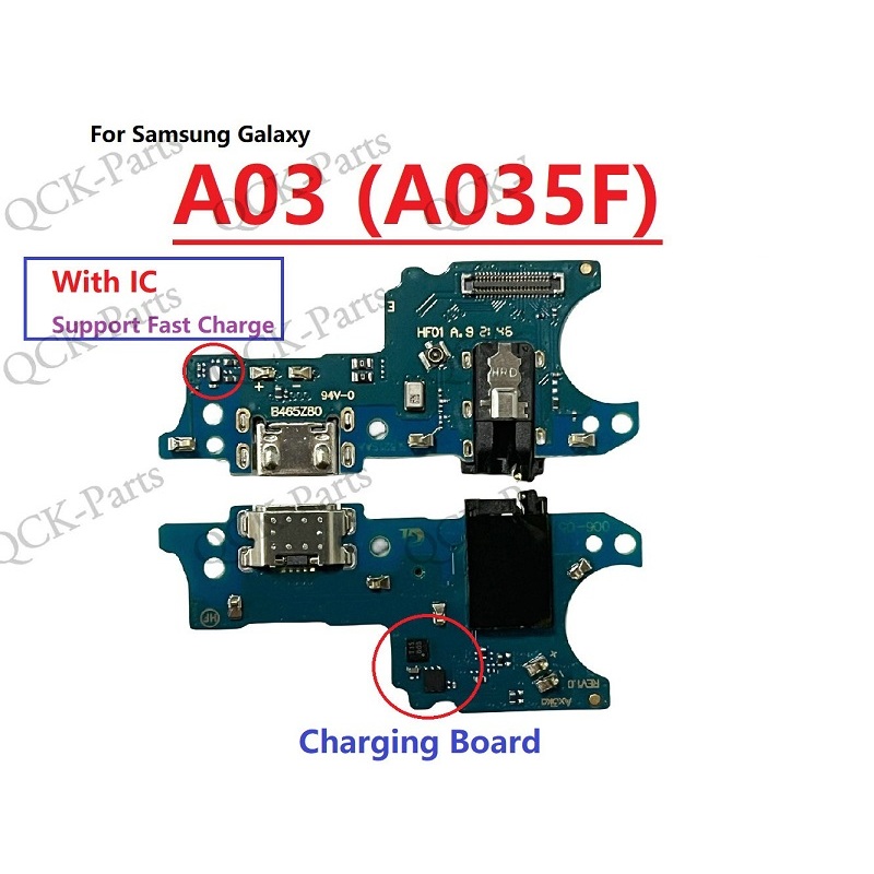 For Samsung Galaxy A03 Core A03S With IC USB Charging Port Board Flex Cable Connector For A035F ...