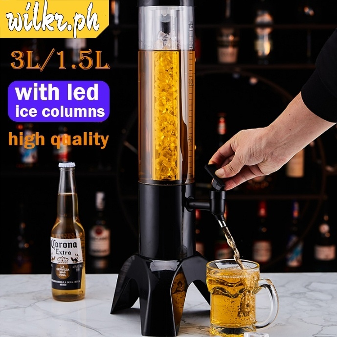 3L Beer Tower Dispenser Three-legged Tower Beverage Dispenser Wine ...