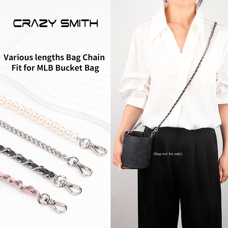 CRAZYSMITH Bag Chain Metal Strap for MLB Bucket Bag Handbag Handles ...