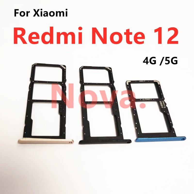 SIM Card Tray for Xiaomi Redmi Note 12 5G 4G Cellphone Replacement Part ...
