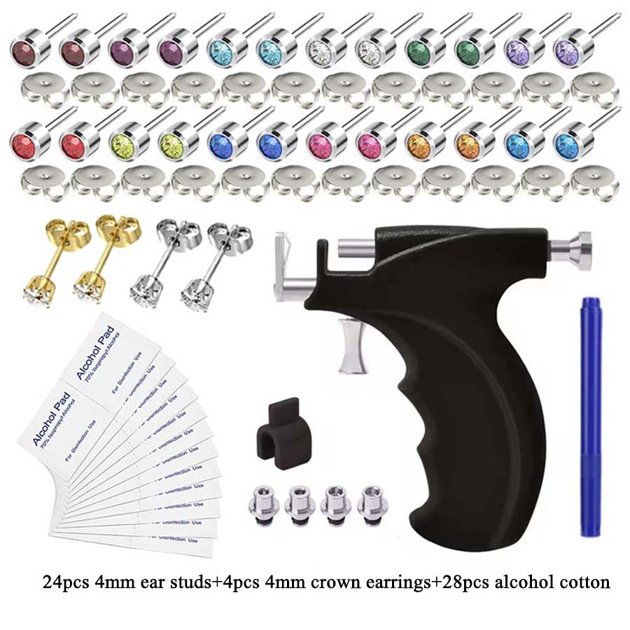 Professional Ear Piercing Gun with Stainless Steel Earrings Stud-For ...