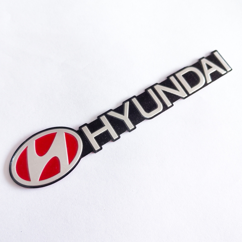 1 x Aluminum HYUNDAI Logo Letter Car Auto Decorative Emblem Sticker ...