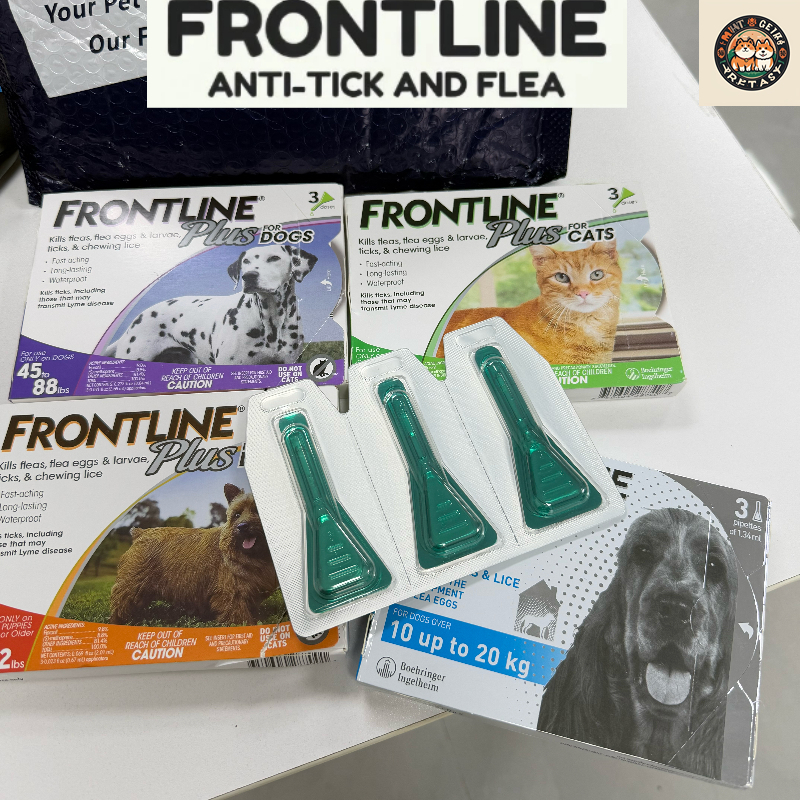 FRONTLINE Plus Anti Ticks and Fleas Control for Dogs and Cats 3 ...