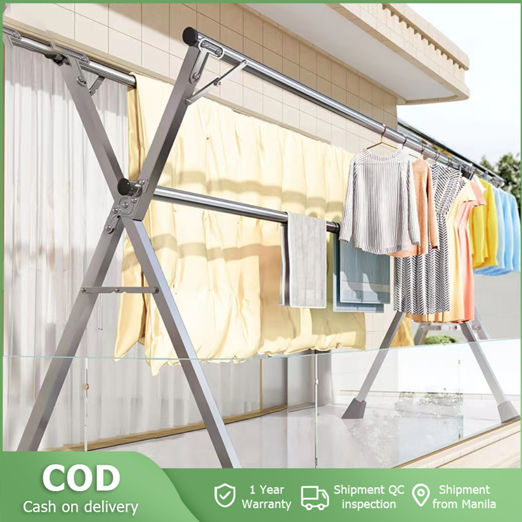 Foldable Stainless Steel Sampayan Indoor/Outdoor Clothes Drying Rack ...