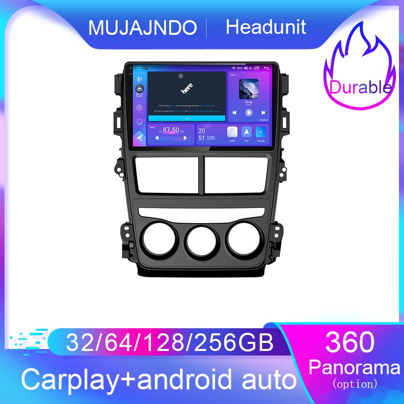 MUJAJNDO 9inch android head unit for toyota vios 2019-2025 android15 32 ...