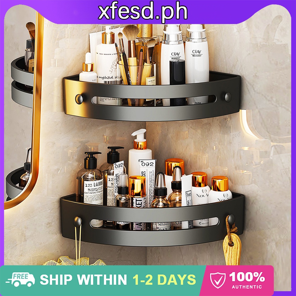 【Drainable】Bathroom Corner Shelf Punch-free Wall Mounted Triangle ...
