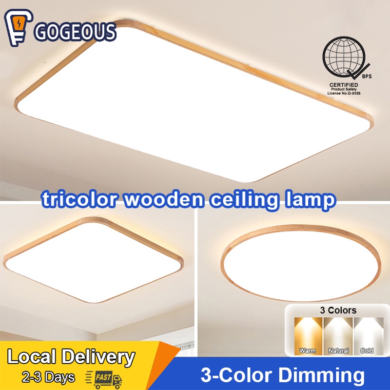 Gogeous Nordic Nordic Bedroom Light Ceiling Light Tri Color Ceiling ...