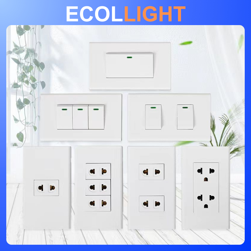 Power socket 1way 2way 3way switch with Fluorescence Switch Outlet 2 ...