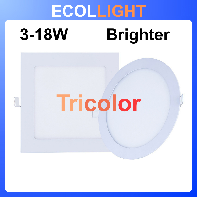 Tricolor Led Downlight Recessed Pin Lights Panel Ceiling Light ...