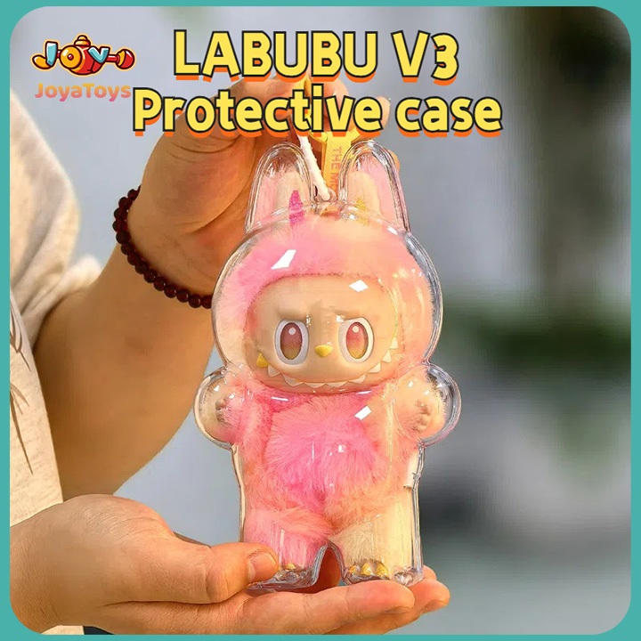Macarons LABUBU V3/V2/V1 Case THE MONSTERS Doll Transparent Protective ...