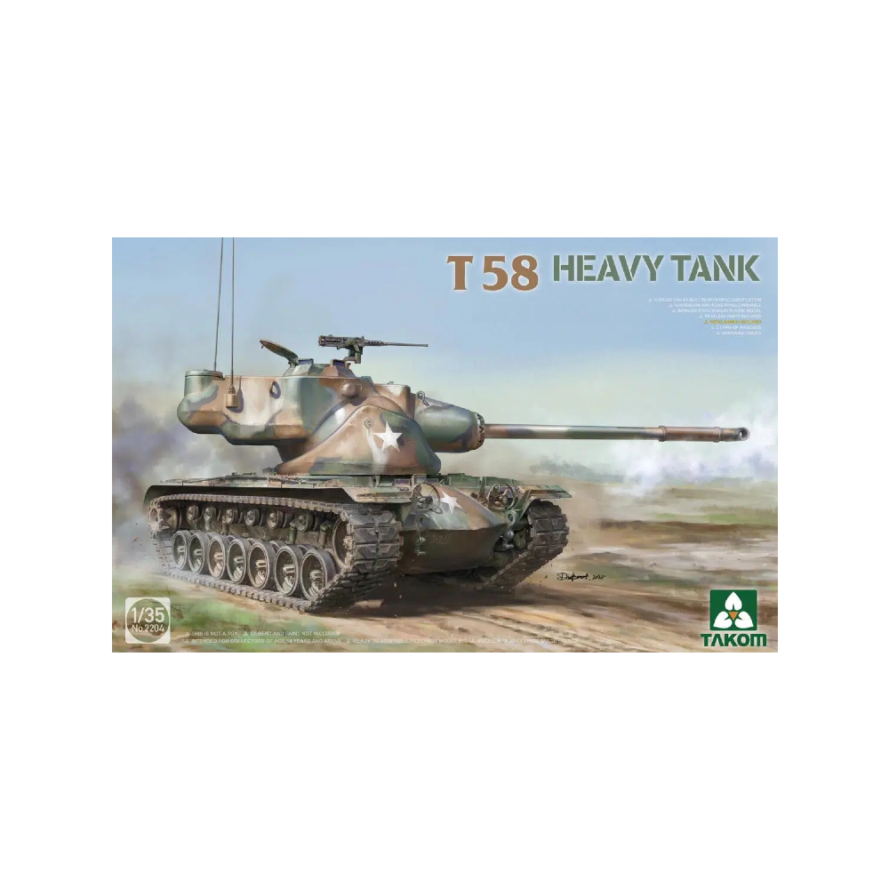TAKOM 2204 1/35 US T58 Heavy Tank Assembly Model Kit | Shopee Philippines