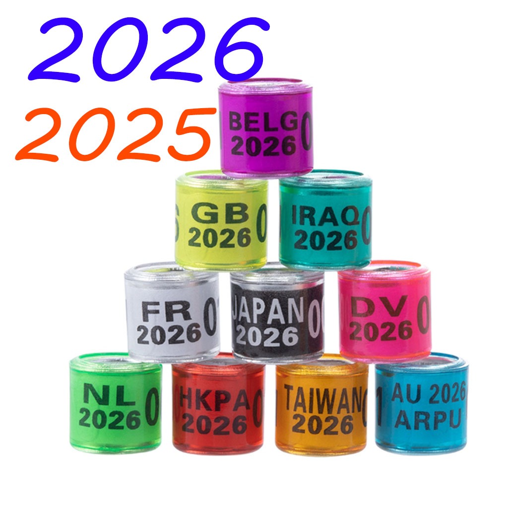 2025/2026 Pigeons Foot Rings 8mm Multi-color Digital Pigeon Foot Ring ...