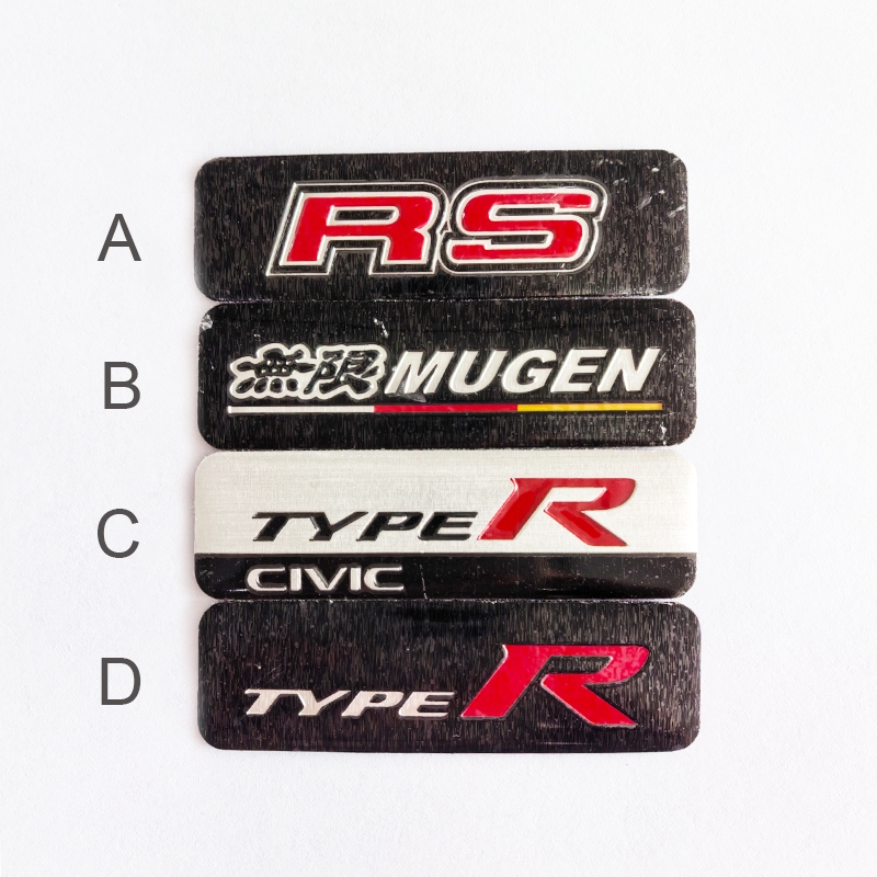 1 X Aluminum TYPE R TYPER RS CIVIC MUGEN Logo Car Auto Decorative ...