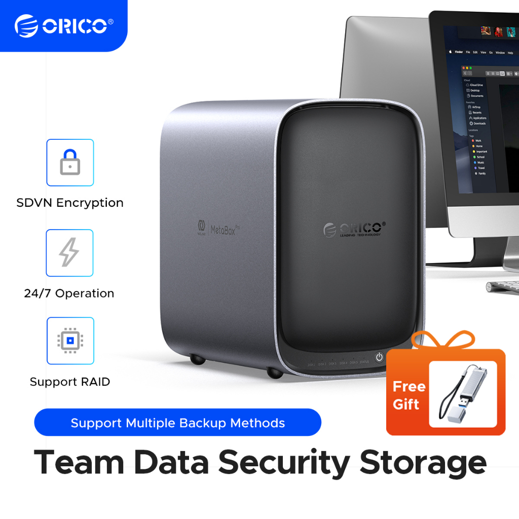 ORICO NAS Storage Enterprise Storage Metabox PRO Intel Chip Dual Ethernet Port(HS500) | Shopee ...