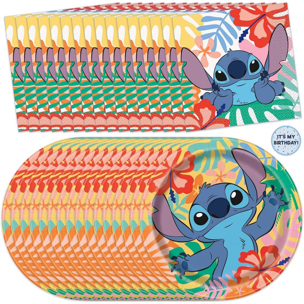 Unique Stitch Plates and Napkins for 16 Lilo and Stitch Birthday Party ...