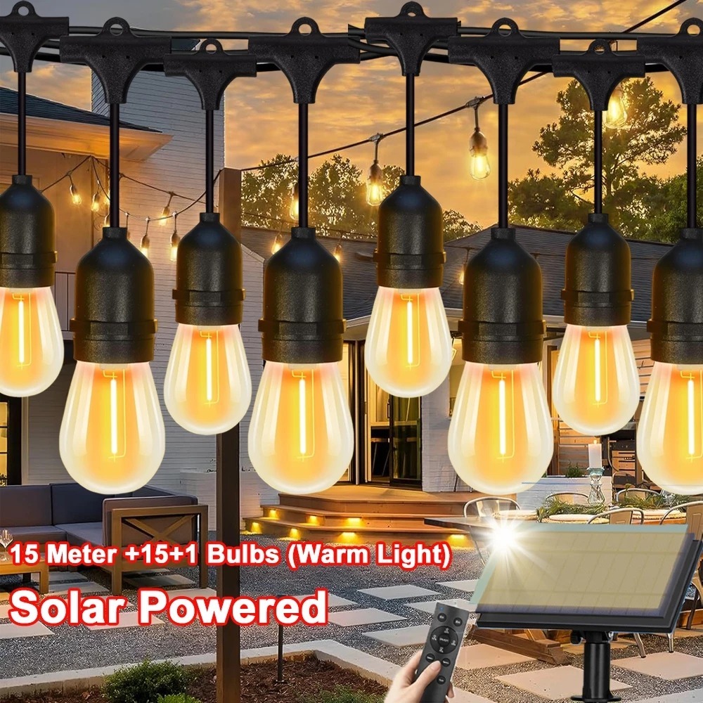 String Lights Outdoor light Waterproof Patio String Light Hanging Light ...