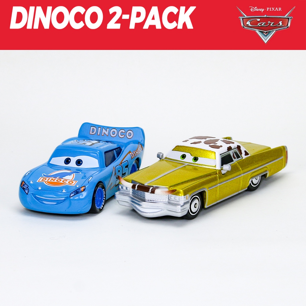 2-Pack Mattel Disney Pixar Cars Tex Dinoco Lightning McQueen 1:55 ...