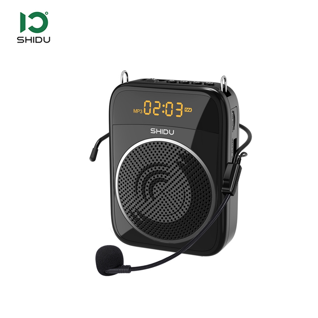 SHIDU Mini Portable Voice Amplifier Megaphone Lapel Microphone ...