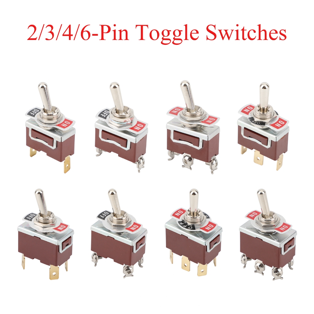 10PCS Toggle Switch ON/OFF 2/3/4/6-Pin 15A 250VAC 20A 125VAC Waterproof ...