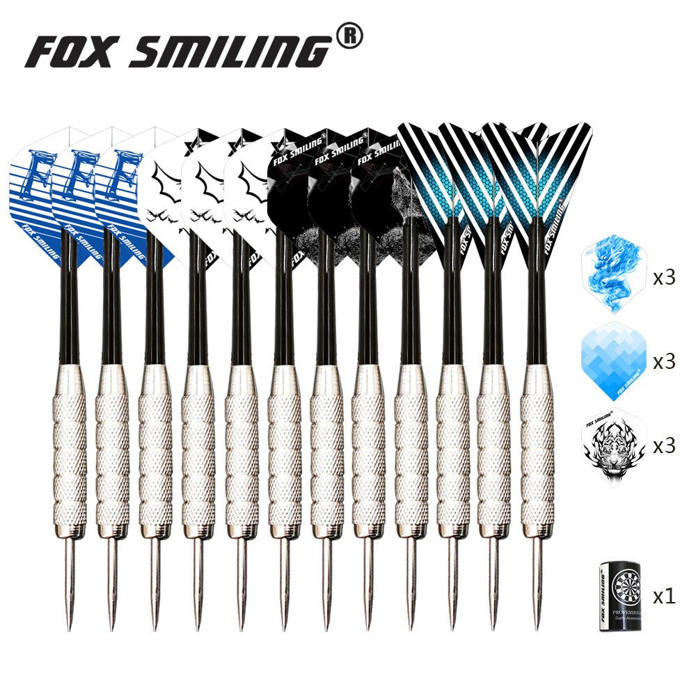 Fox Smiling 12PCS Dart Pin 22g Professional Steel Tip Darts With Nylon ...