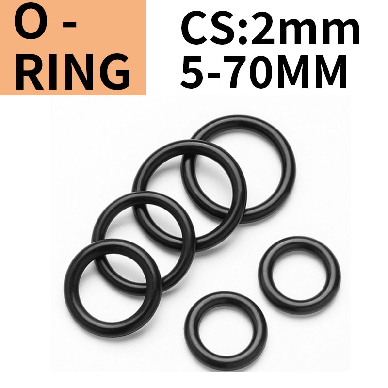 O-ring set rubber o ring set rubber oring seal CS2mm OD8-125mm | Shopee ...