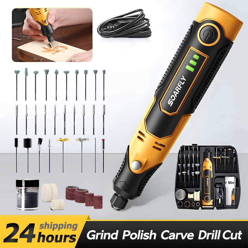 【Free Gift】231 PCS Mini Grinder Tool Set Carving Tools Electric ...