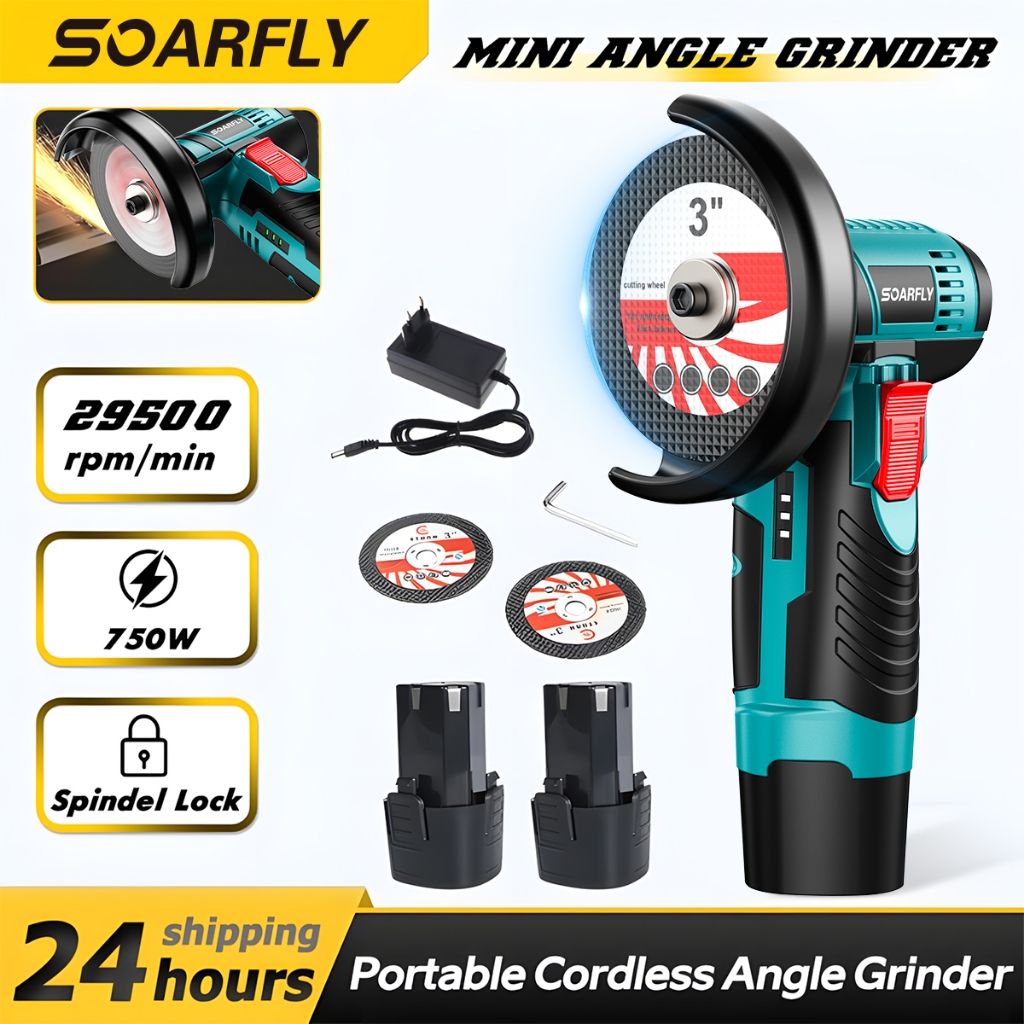 SOARFLY mini Angle Grinder Cordless Angle Grinder Electric Angle ...