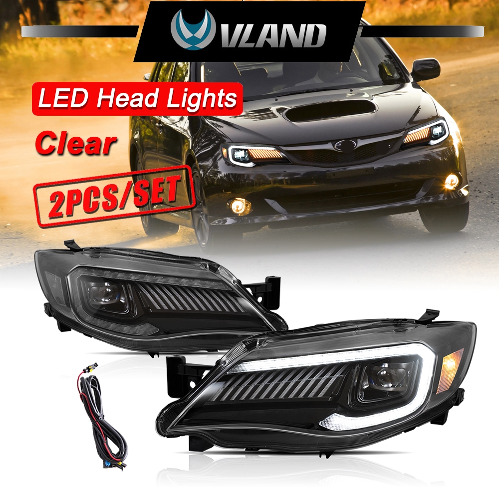 VLAND LED Headlights w/Sequential Turn Signal For 2008-2014 Subaru ...