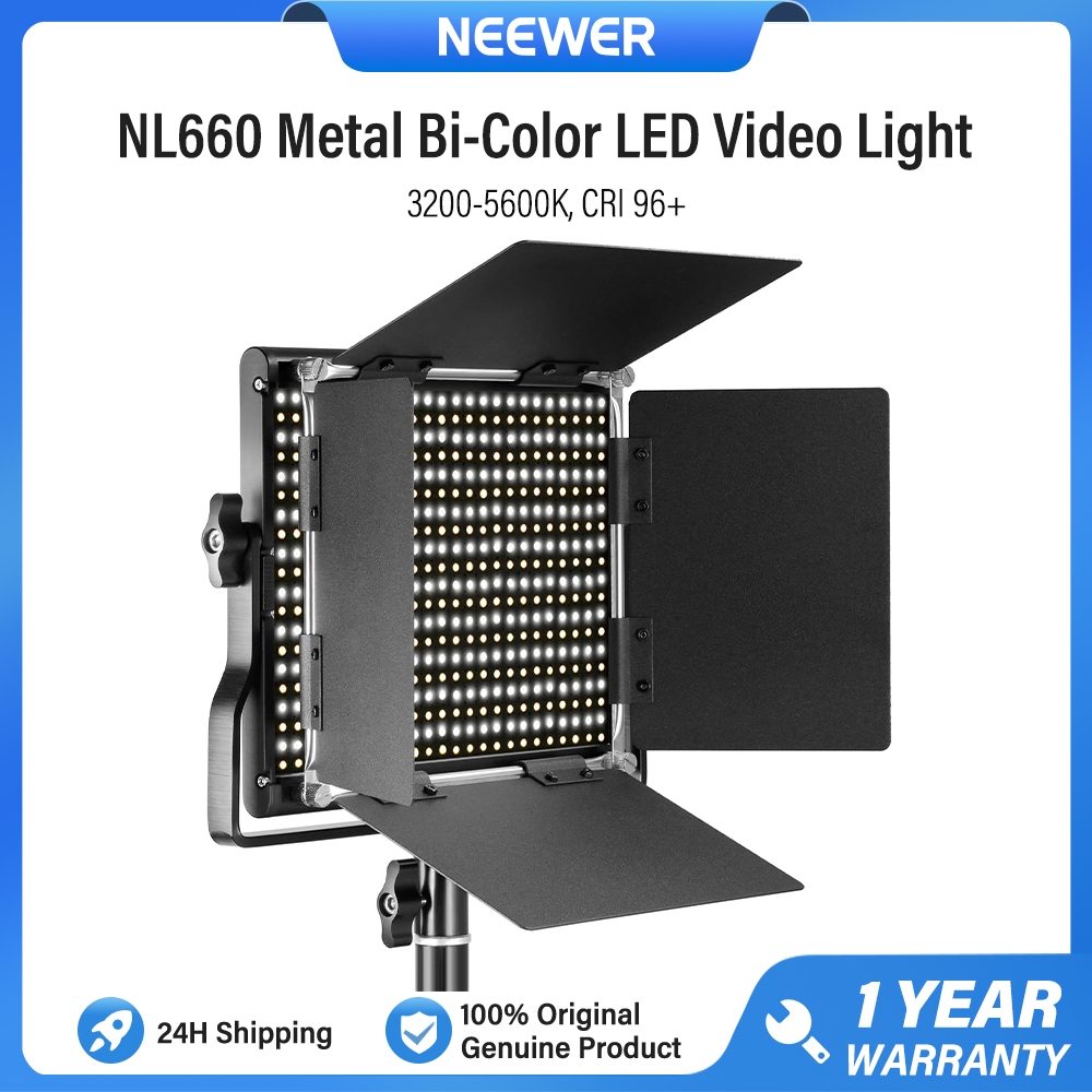 NEEWER NL660 3200-5600K Bi-Color LED Video Lights with Dimmable 660 ...