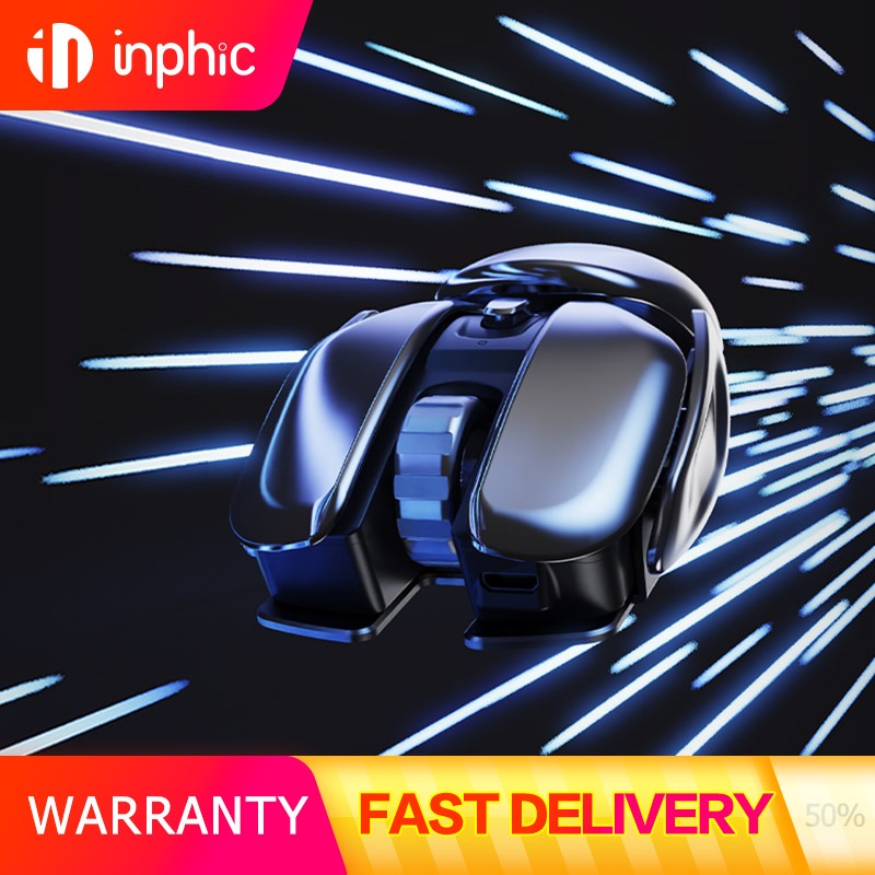 Inphic PX2 2.4G Wireless Mouse Rechargeable Sci-Fi Mecha Silent 1600DPI ...