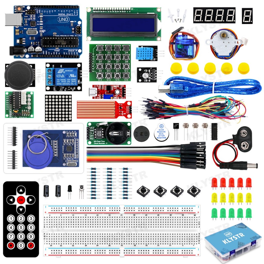 KLYSTR Basic Starter Kit for Arduino Uno R3 with Tutorial Rfid Learning Suit Include Uno R3 ...