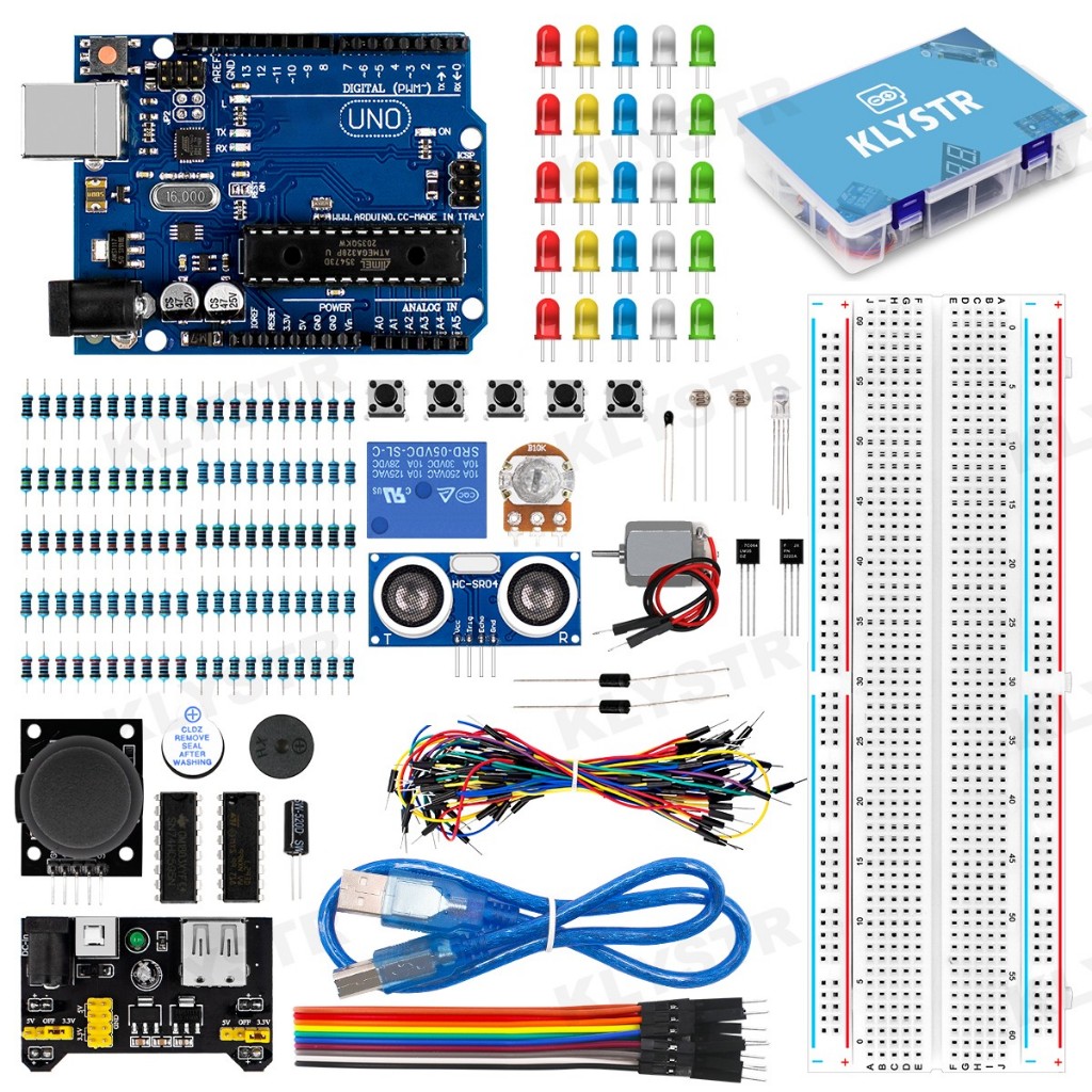 KLYSTR Basic Starter Kit With UNO R3 for Arduino, Jumper Wires ...