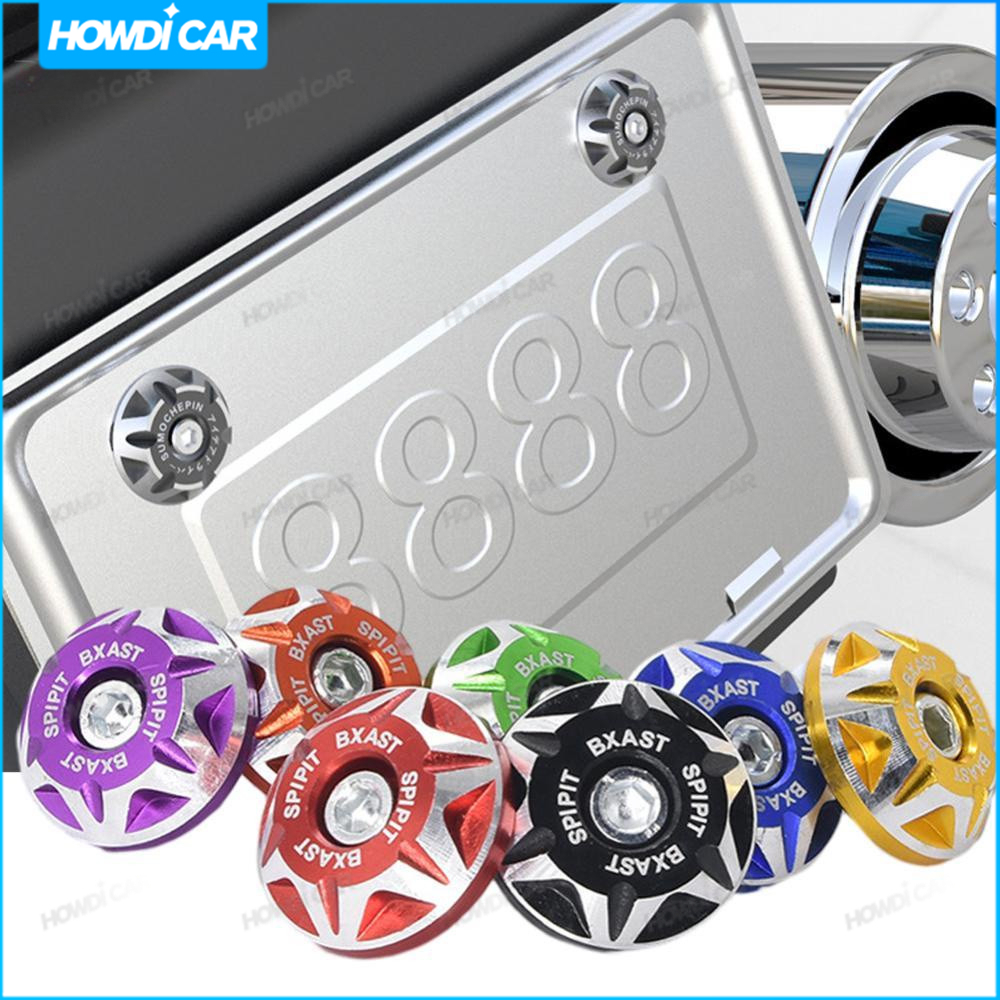 1/2PCS Refit Screw Cap License Plate Decoration Accessories License ...