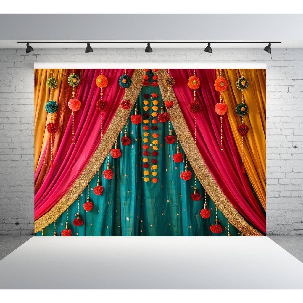 Indian Traditional Backdrop Wedding Photography Background Bridal ...