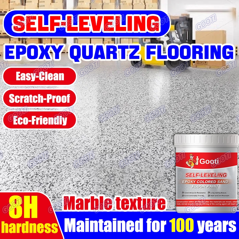 Gooti Epoxy Floor Paint 1KG Marble Textured Floor Self Leveling Floor Coating Anti Slip ...