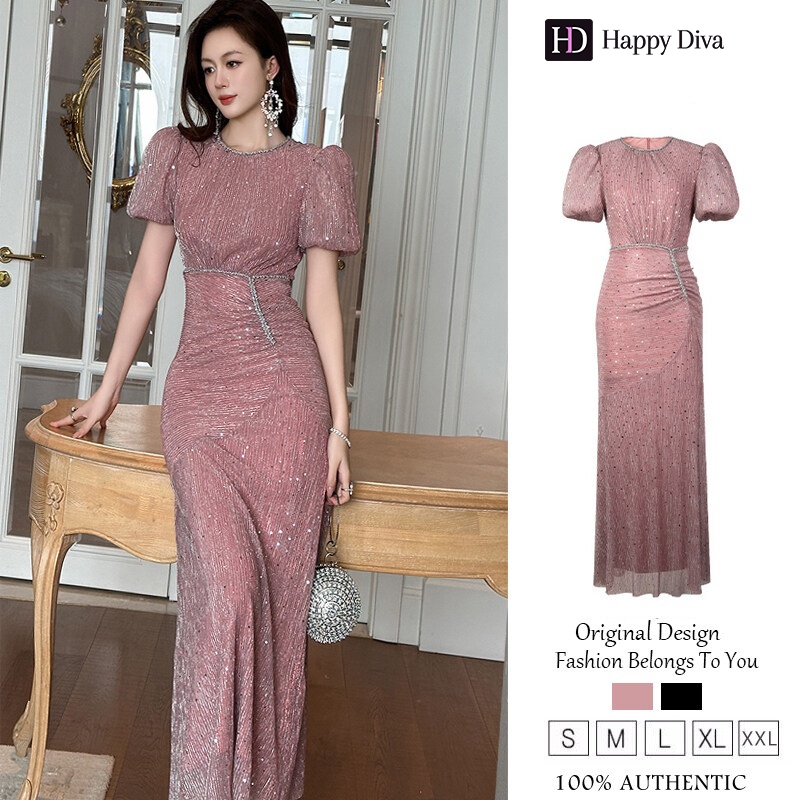 (Free Shipping) Happy Diva Women's Dress Pink Dress Fishtail Dress Mesh ...